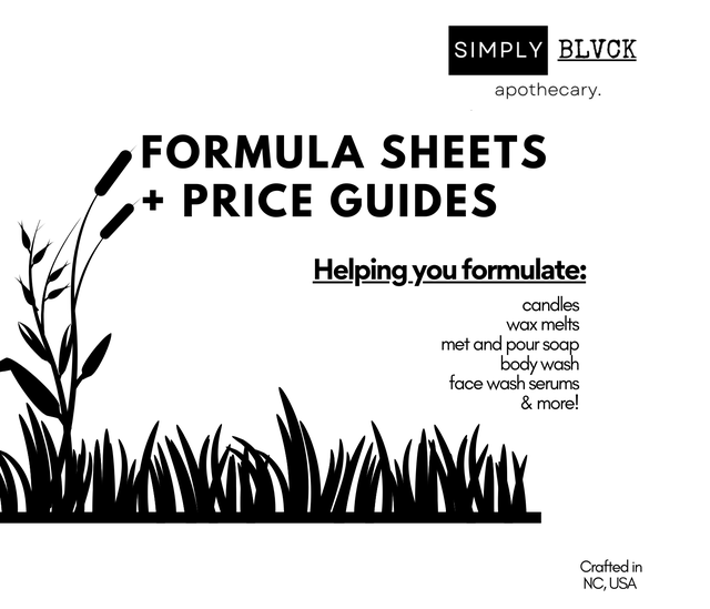 Formula Sheets | Simply Blvck Apothecary